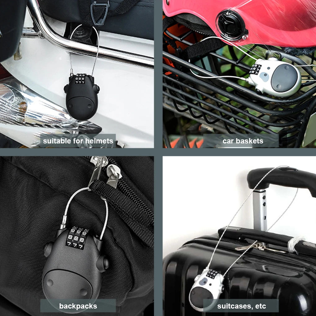 Adjustable Cable Security Combination Lock – Malt Q Electronic.